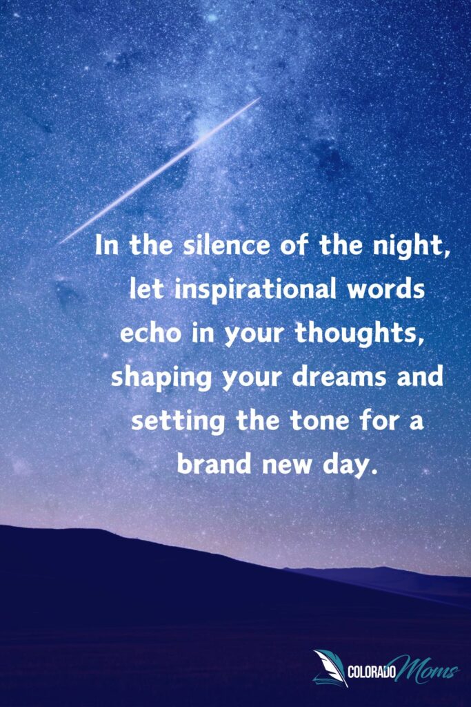 Good Night Inspirational Quotes - Colorado Moms