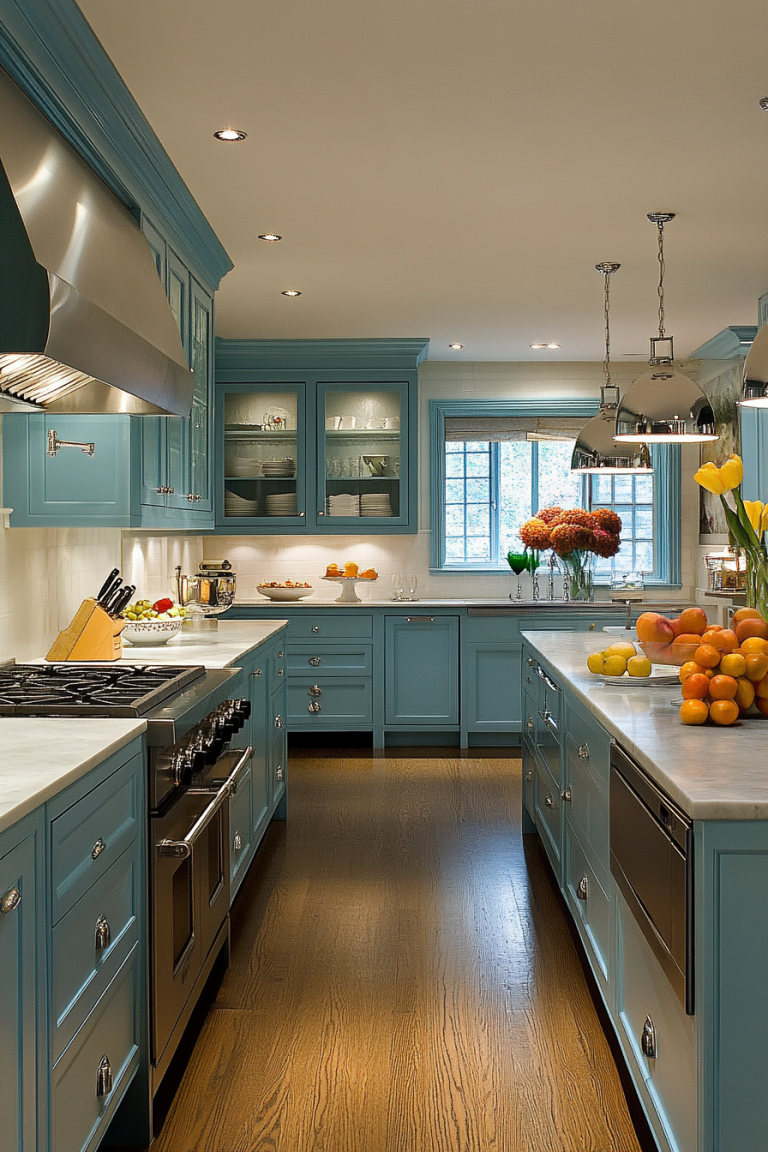 Top Chic Blue Kitchen Cabinets Ideas - Colorado Moms