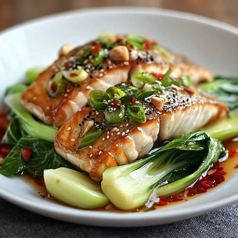 Steamed Ginger Soy Fish with Bok Choy: A Light & Flavorful Asian ...