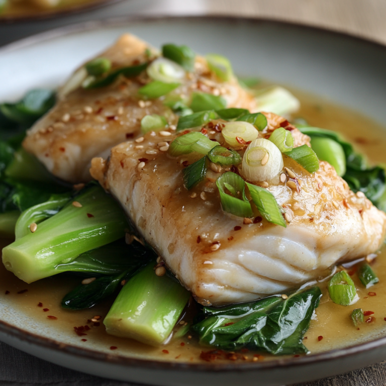Steamed Ginger Soy Fish with Bok Choy: A Light & Flavorful Asian ...